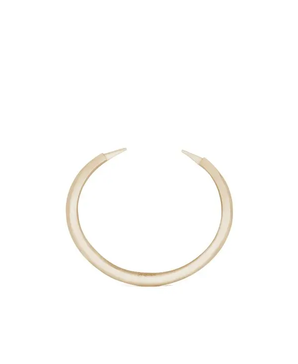 Saint Laurent Spiky Bracelets In 18k Grey Gold Gold And Pale Gold