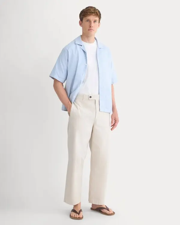 Everlane Cropped Slub Trousers - Peyote