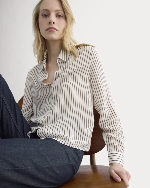 Everlane Shrunken Washable Silk Top