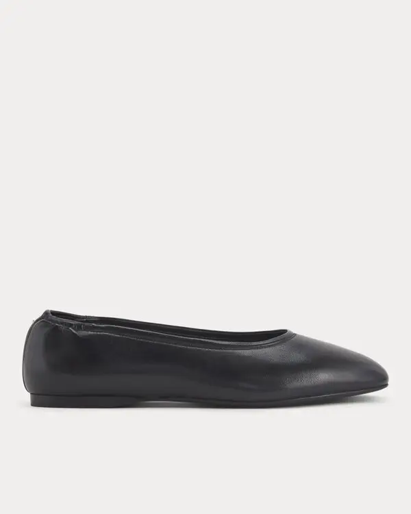 Everlane Made In Italy Leather Ballet Flats - Black Leather