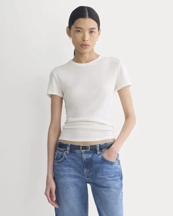 Everlane Tissue Short-sleeve Crew Neck T-shirt - Bone