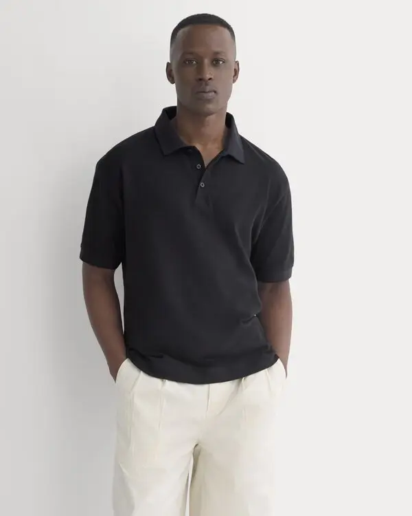 Everlane Classic Piqué Polo - Black