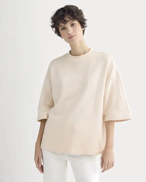 Everlane Lightweight Terry Oversized T-shirt - Parchment