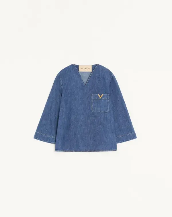 Valentino Garavani Denim Chambray Shirt - Blue
