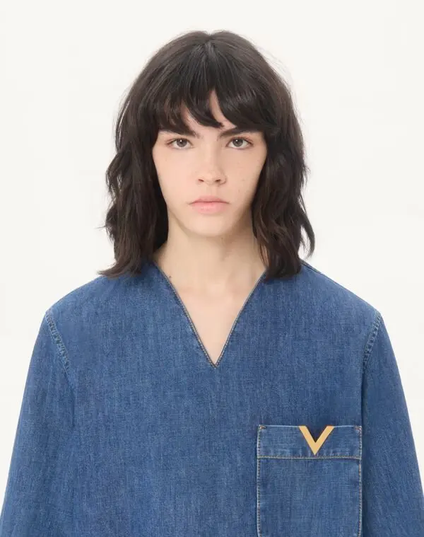 Valentino Garavani Denim Chambray Shirt - Blue