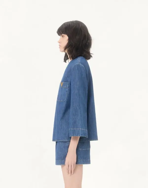 Valentino Garavani Denim Chambray Shirt - Blue