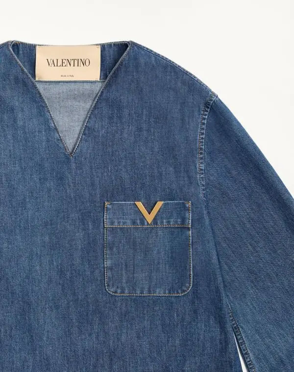 Valentino Garavani Denim Chambray Shirt - Blue