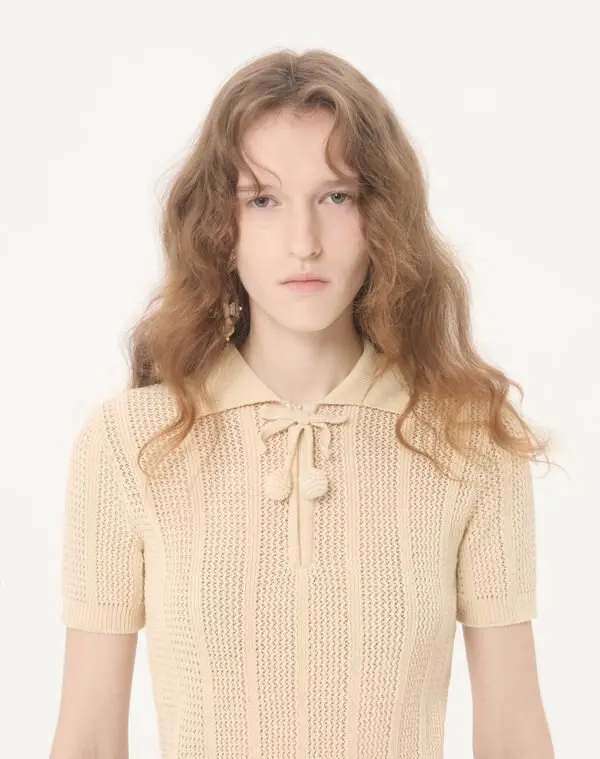 Valentino Garavani Embroidered Cotton Knit Polo