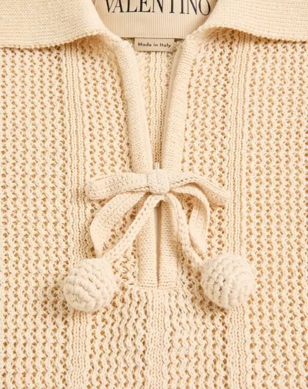 Valentino Garavani Embroidered Cotton Knit Polo