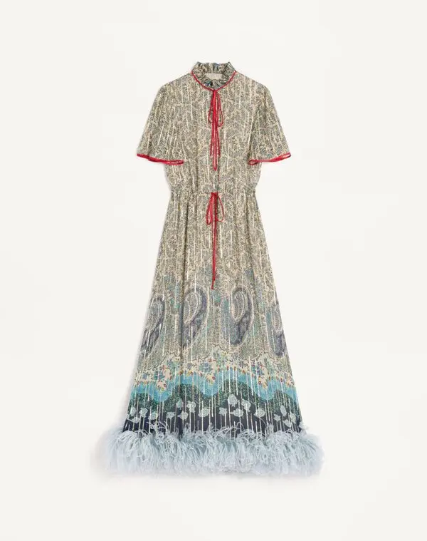 Valentino Garavani Pekin Voyage Imaginaire Paisley Midi Dress - Multicolour