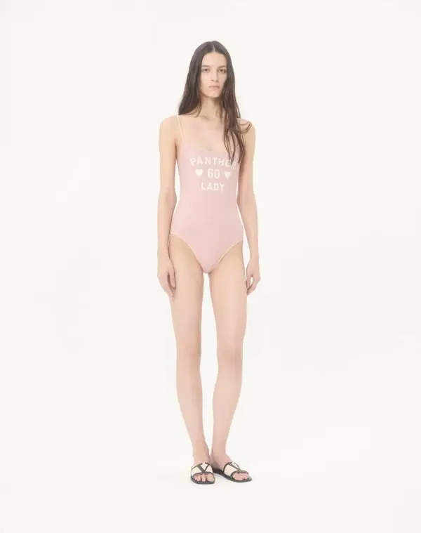 Valentino Garavani Printed Lycra One-piece Swimsuit - Pink