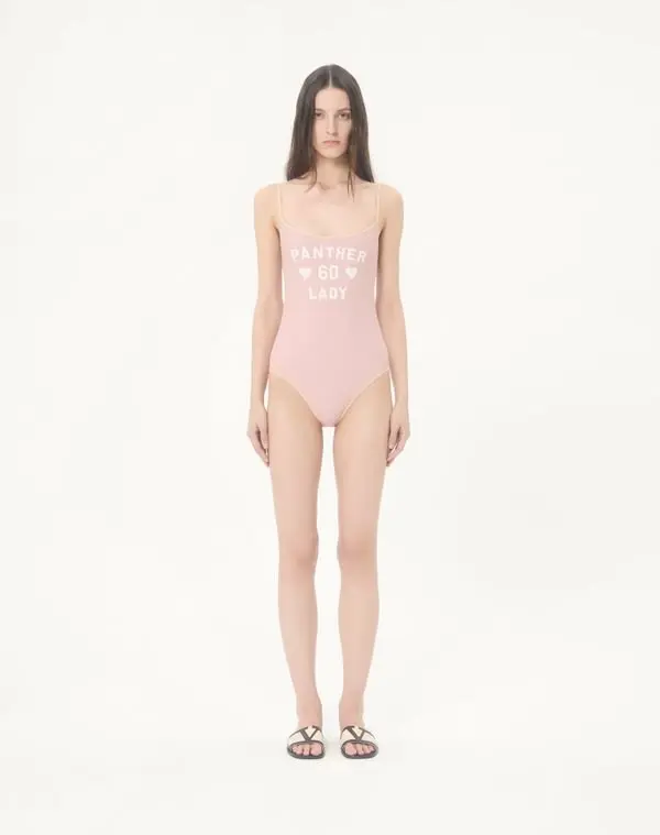 Valentino Garavani Printed Lycra One-piece Swimsuit - Pink