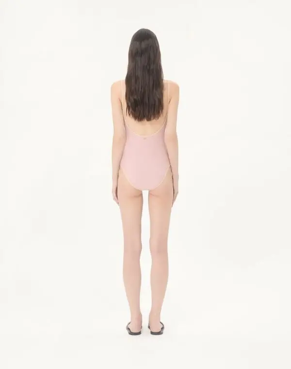 Valentino Garavani Printed Lycra One-piece Swimsuit - Pink