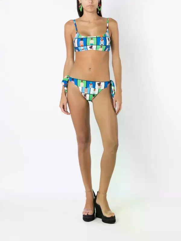 AMIR SLAMA Graphic Print Bikini Set