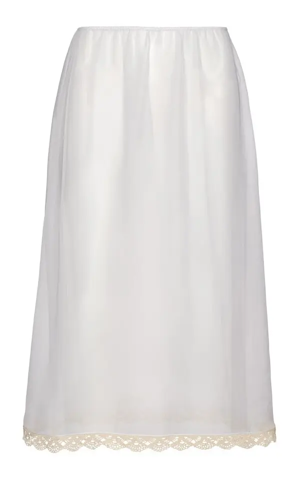 Magda Butrym Lace-trim Midi Skirt - White