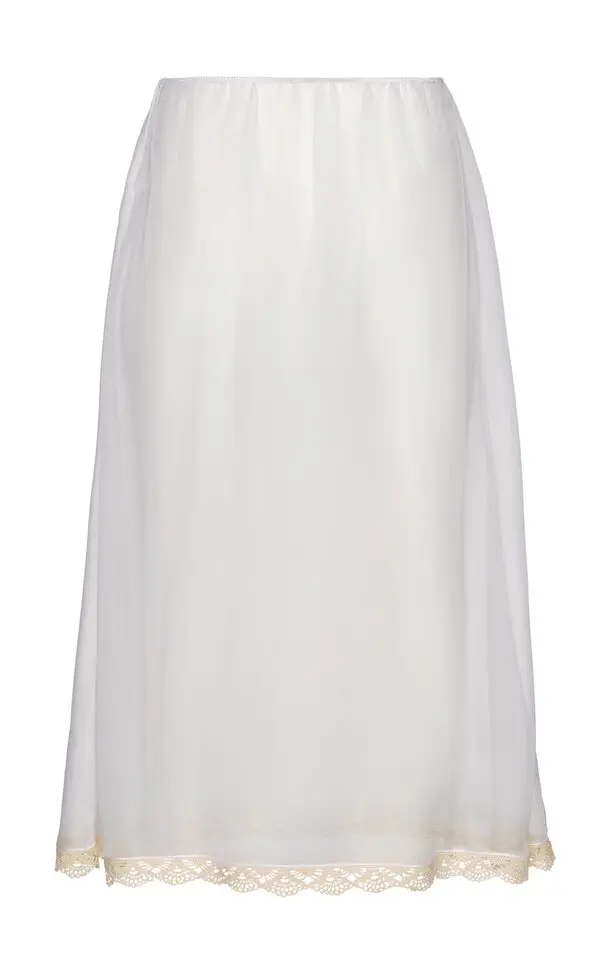 Magda Butrym Lace-trim Midi Skirt - White