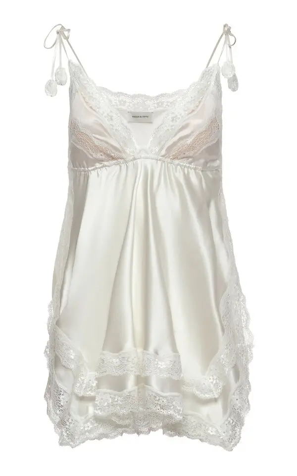 Magda Butrym Lace Embellished Camisole - White