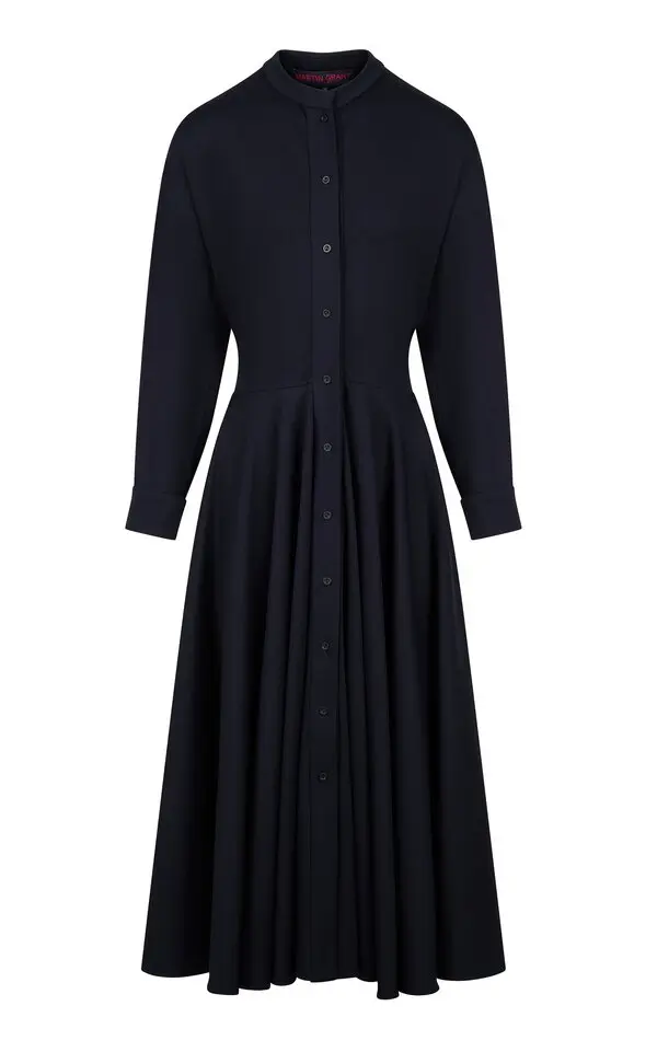 Martin Grant Ful-circle Midi Dress With Kimono Sleeves