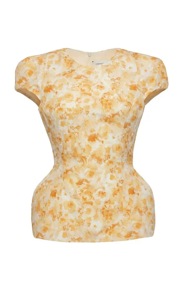 Magda Butrym Floral Peplum Top