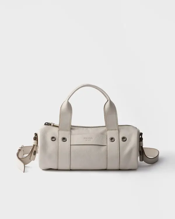 Prada Leather Top-handle Bag - Chalk White