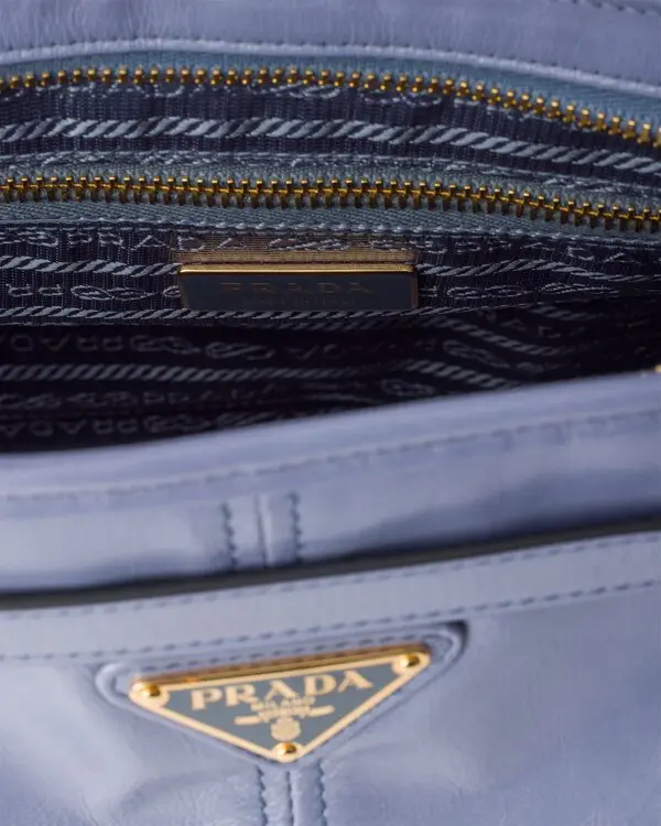 Prada Bonnie Large Leather Handbag - Blue