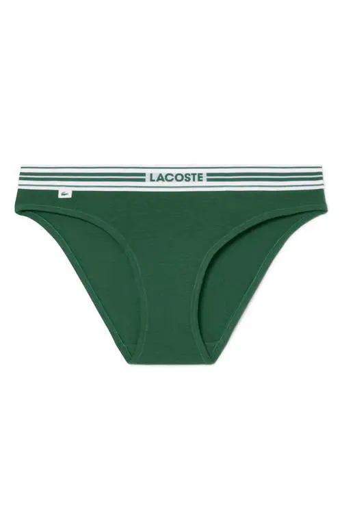 Lacoste Stretch Cotton Bikini Briefs - Green