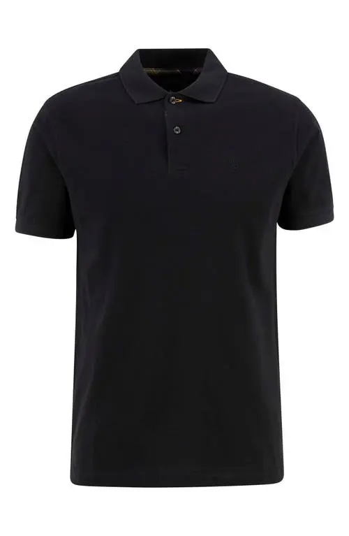 Barbour Tailored Fit Pima Cotton Polo - Black
