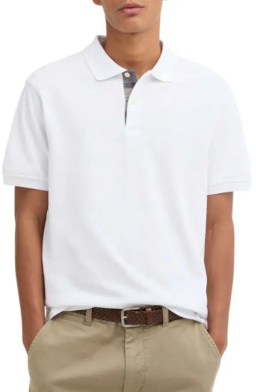 Barbour Tailored Fit Pima Cotton Polo - White