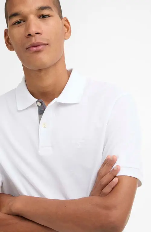 Barbour Tailored Fit Pima Cotton Polo - White