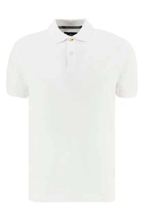 Barbour Tailored Fit Pima Cotton Polo - White