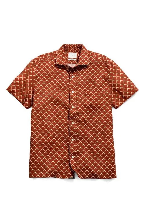 Billy Reid Pagoda Short Sleeve Linen Button-up Shirt