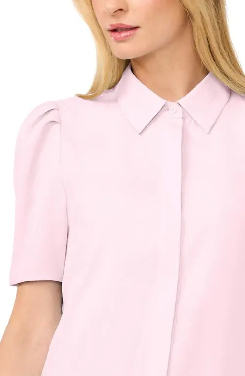 Halogen Puff Sleeve Button-up Top - Ballerina