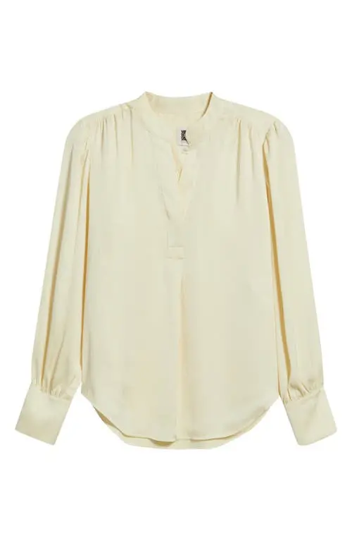 Anne Klein Pleated Satin Balloon Sleeve Top