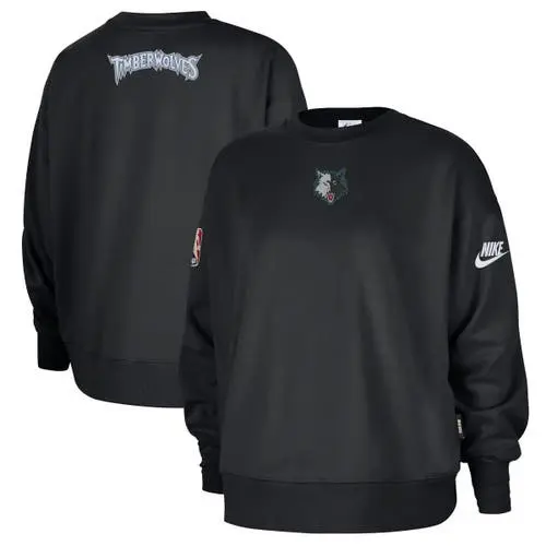 Nike Minnesota Timberwolves Classic Edition Hardwood Classics Premium Phoenix Fleece Sweatshirt - Black