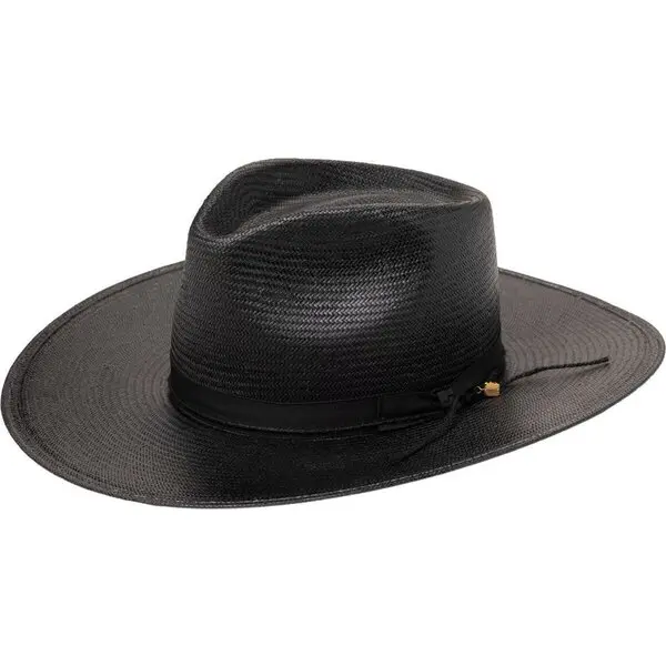 Stetson Jw Marshall Straw Hat - Black