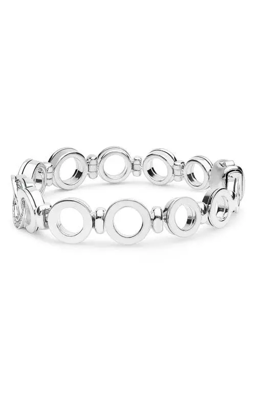 Lagos Signature Caviar Diamond Link Bracelet - Silver