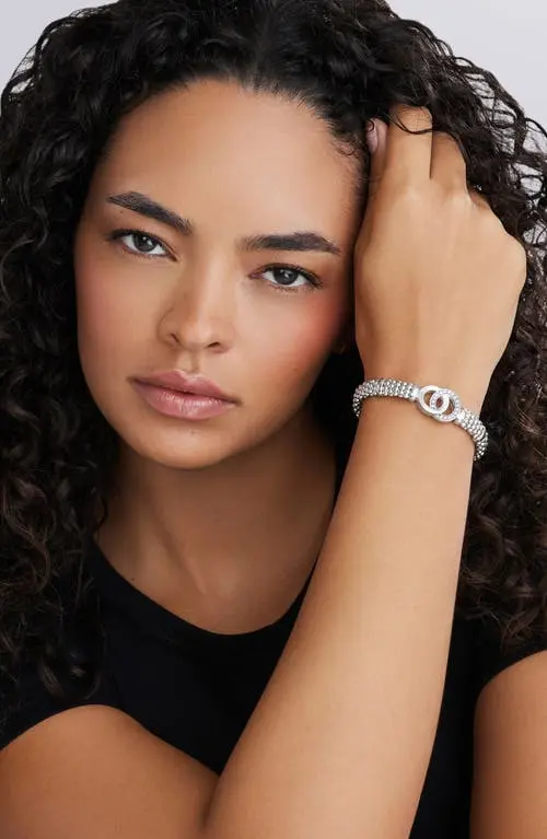 Lagos Signature Caviar Interlocking Diamond Bracelet - Silver