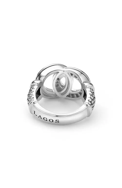 Lagos Signature Caviar Diamond Link Ring