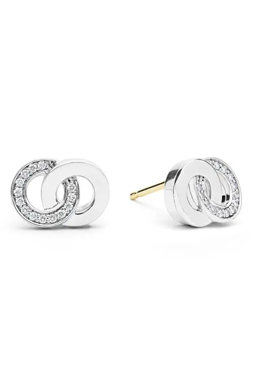 Lagos Signature Interlocking Diamond Stud Earrings
