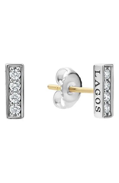 Lagos Linear Diamond Stud Earrings