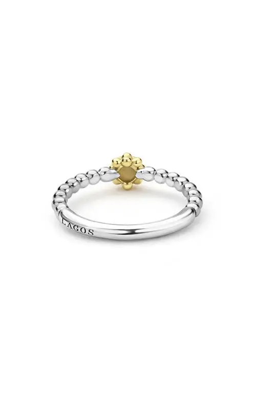 Lagos Caviar Icon Beaded Ring - Gold