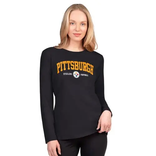 G-III 4HER BY CARL BANKS Pittsburgh Steelers Best Play Long Sleeve T-shirt - Black