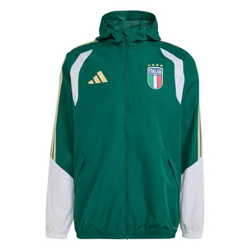 Adidas Italy National Team 2026 Tiro All-weather Full-zip Jacket - Green