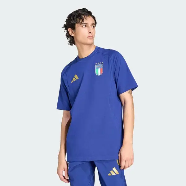 Adidas Italy National Team Fifa X World Cup Tiro Travel T-shirt - Blue