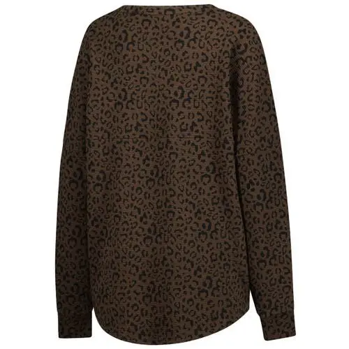 GAMEDAY COUTURE Michigan Wolverines Leopard Oversized Sweatshirt