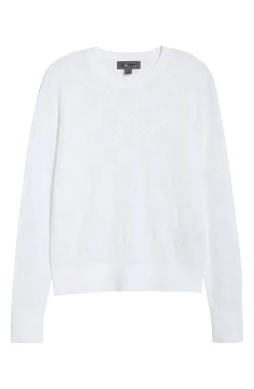 G/fore Pointelle Knit Crewneck Sweater