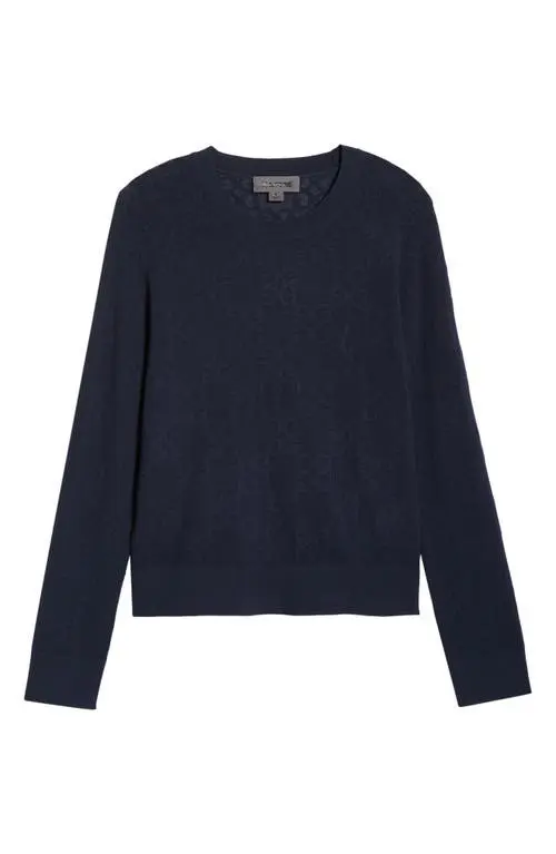 G/fore Pointelle Knit Crewneck Sweater - Twilight