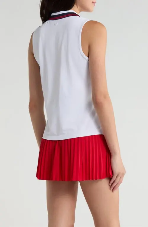 G/fore Sleeveless Quarter Zip Polo