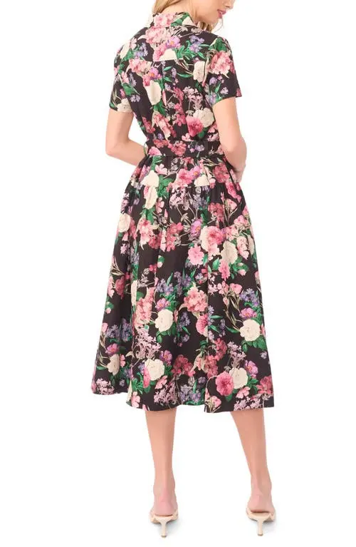 Ted Baker London Floral Linen Midi Shirt Dress