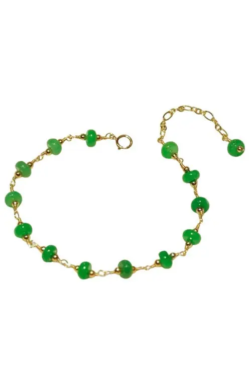 SEREE Jillian Jade Beaded Bracelet